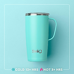 Swig Life 22oz Travel Mug, Insulated Tumbler with Handle and Lid, Travel Coffee Mug, Cup Holder Friendly Travel Mug, Stainless Steel 22 oz Tumbler, Reusable Insulated Tumbler (Sweet And Spooky)