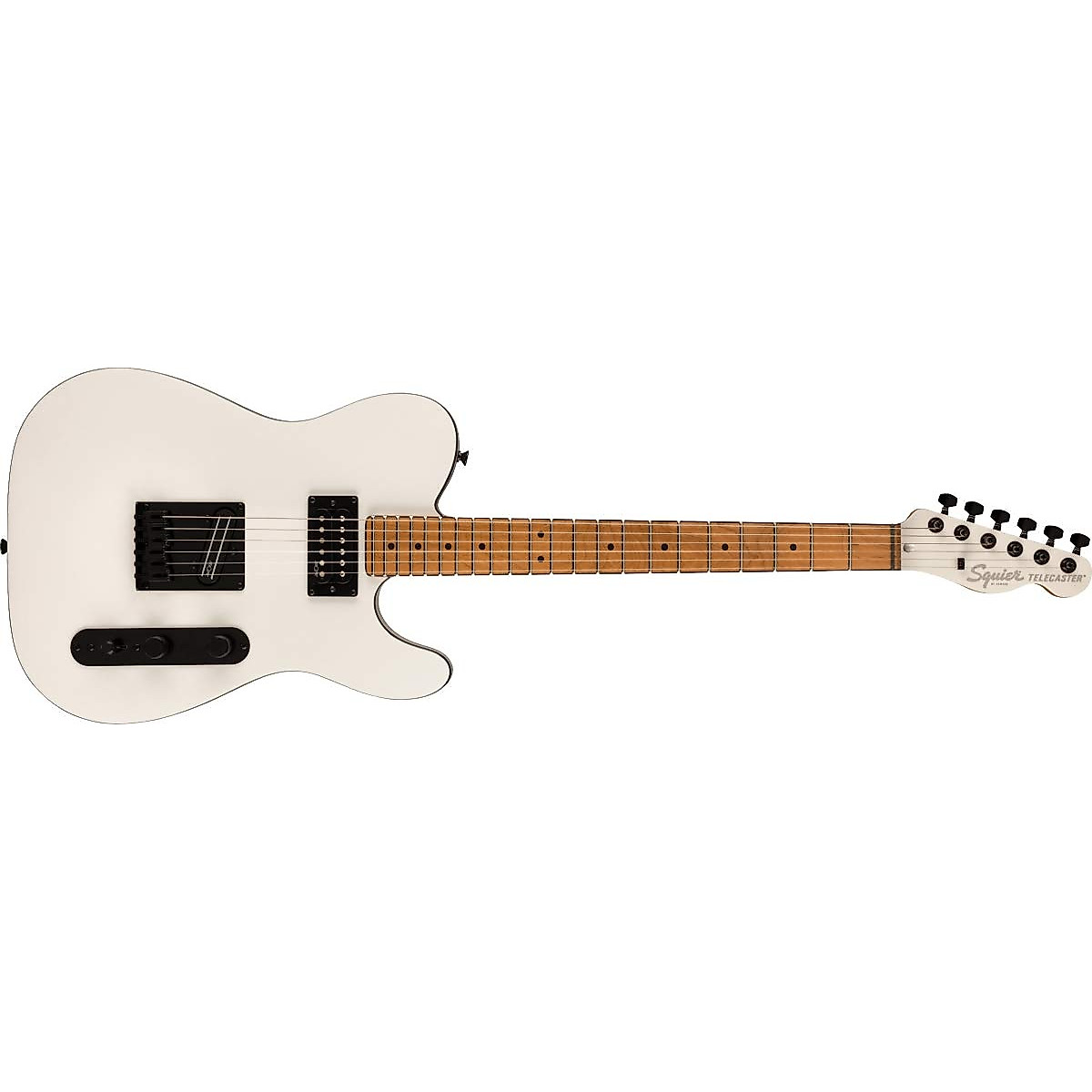 Squier Contemporary RH Telecaster Electric Guitar, with 2-Year Warranty, Pearl White, Roasted Maple Fingerboard, None Pickguard