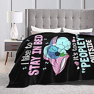 MANMAT Cartoon Throw Blanket Lightweight Cozy Couch Bed Super Soft and Warm Flannel Fleece Microfiber Throws Blankets for All Seasons 50''x40''