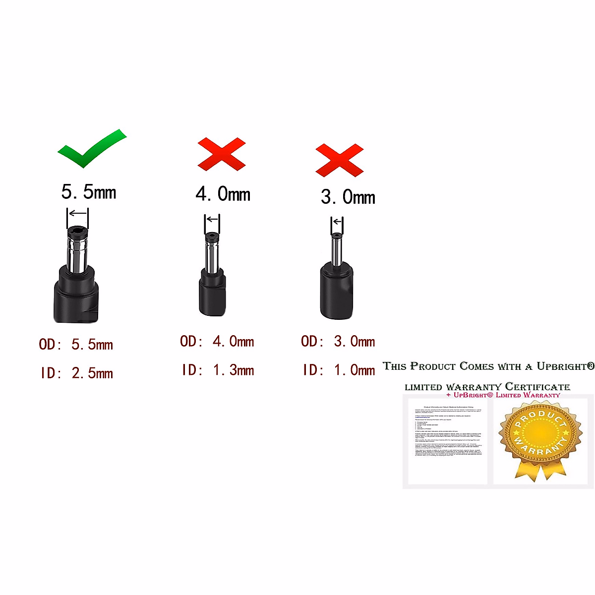 UpBright 19V 4.74A AC/DC Adapter Compatible with Asus ROG Swift PG278Q PG279Q PG248Q Monitor MX279H VX279H MX238H VX238T-W LS246H LS248H-A ML228 ML238 ML239 CN62 PG258 VM65 ET2322 K50AE Power Supply