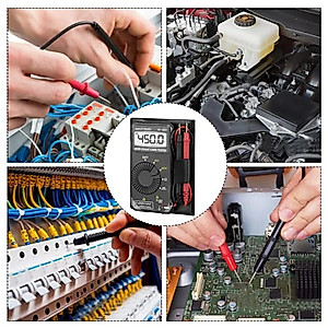 Mini Digital Multimeter AP-4201 Auto-Ranging with AC/DC Voltage,Current,Resistance,Capacitance,Diode and Audible Continuity Test Continuity Buzzer for Electrical Troubleshoot Home Industry (Black)