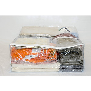 5-Pack Clear Vinyl Zippered Storage Bags 20 x 23 x 8 Inch