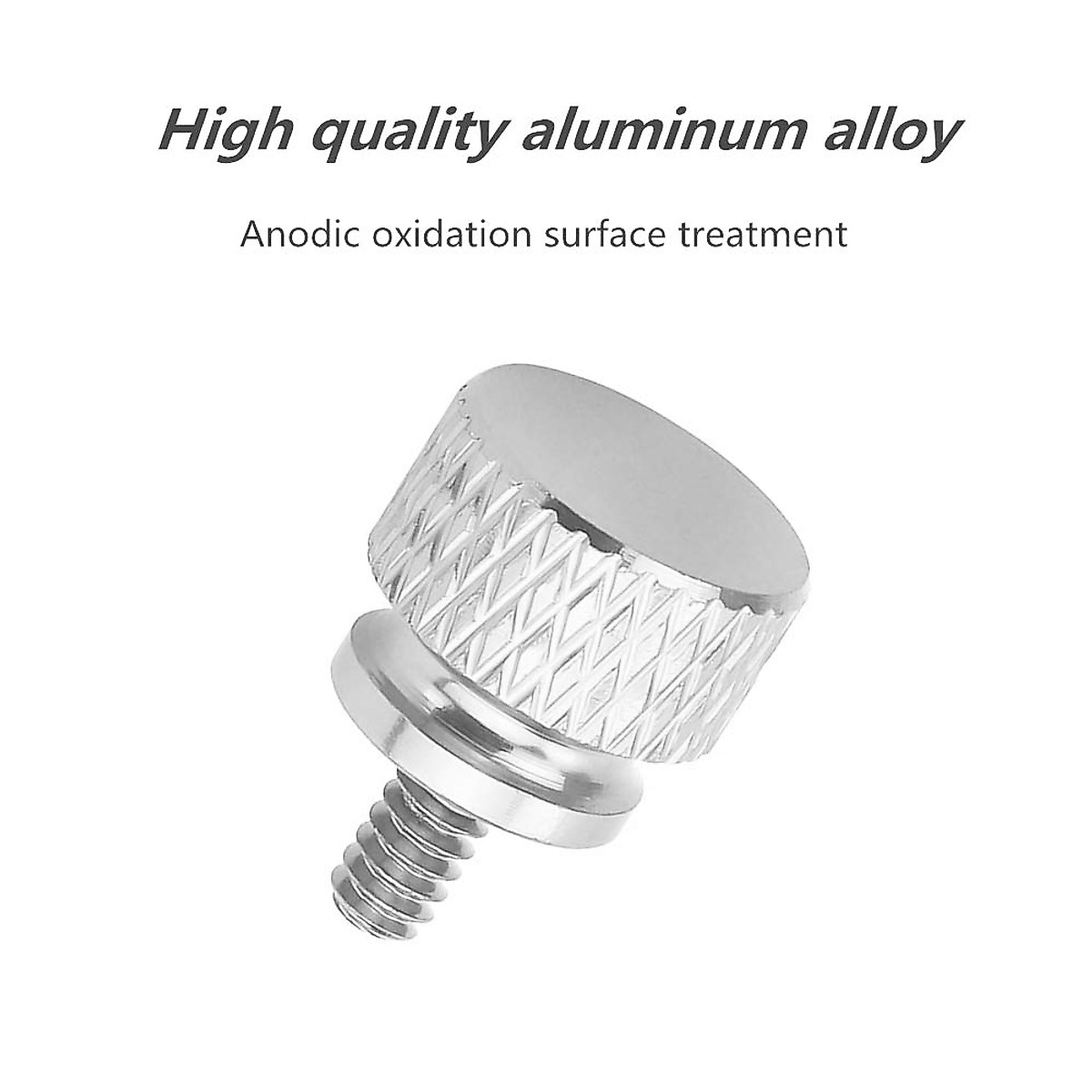 YATENG 10-pcs Anodized Aluminum Computer Case Thumbscrews (6-32 Thread) for Computer Cover / Power Supply / PCI Slots / Hard Drives DIY Personality Modification & beautification (Silver)