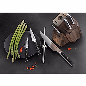 Cangshan TC Series 1021219 Swedish 14C28N Steel Forged 8-Piece Knife Block Set, Walnut