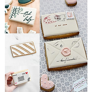 Vokop Rectangle Cookie Cutter Set-5 Pack Stainless Steel Rectangular Biscuit Molds Fondant Cake Cookie Cutter Set Pastry Mold-1" Depth