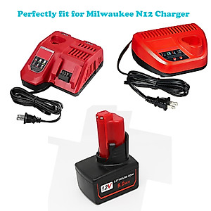 OYRMIL 2 Packs 9.0Ah M12 Battery Compatible with M12 Lithium-ion Battery 48-11-2440 48-11-2402 48-11-2411 M12 Cordless Tools