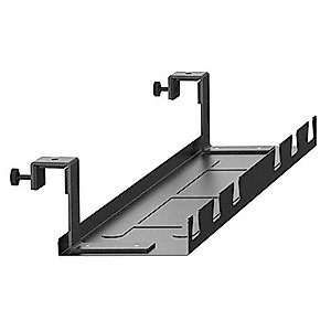 Monoprice Cable Tray Organizer - Black | Under Desk Cord Management, Ideal for Work Computer Tables, Home and Office Sit-Stand Desks - Workstream Collection