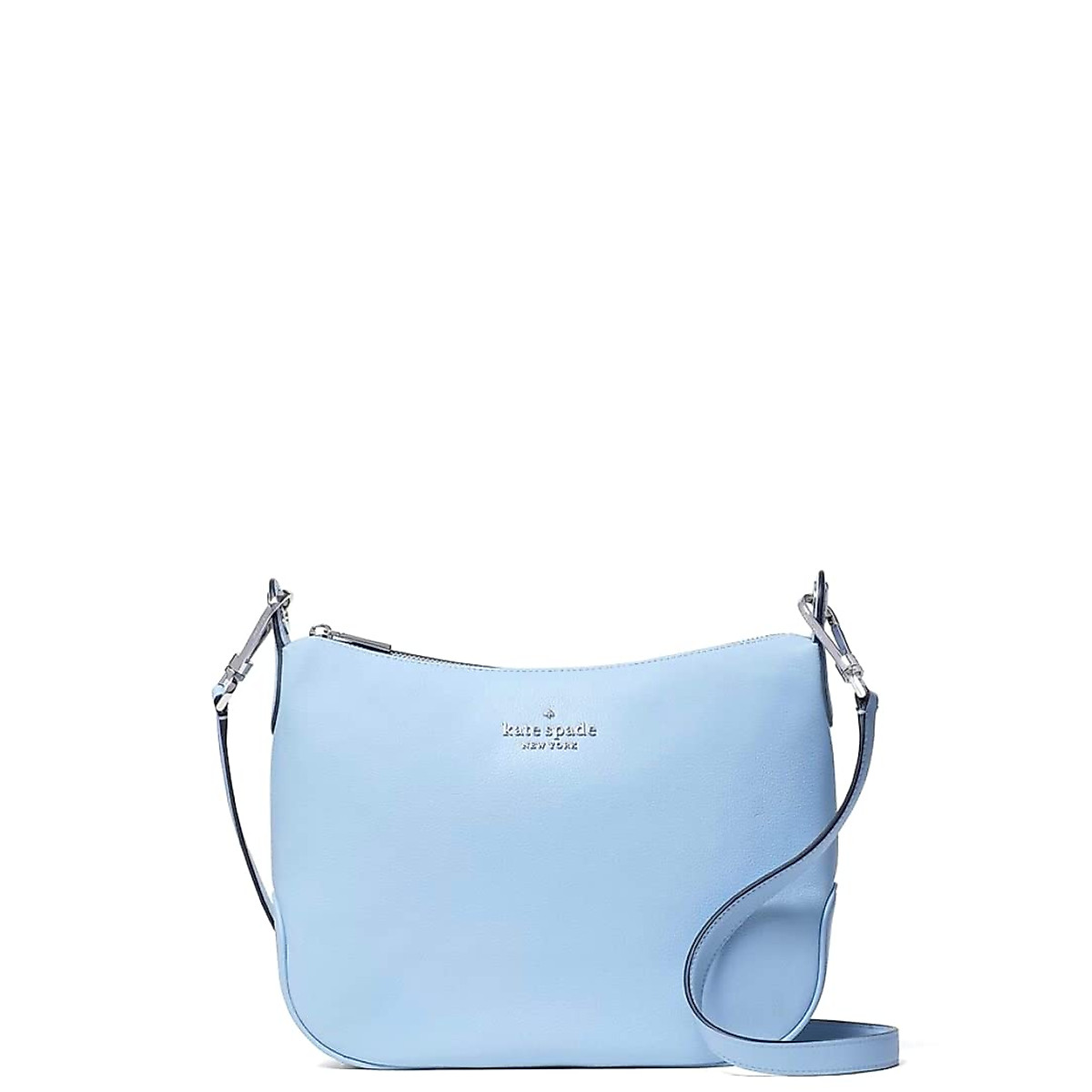 Kate Spade Rosie Crossbody Bag Zip Pouch Pebbled Leather In ocean fog