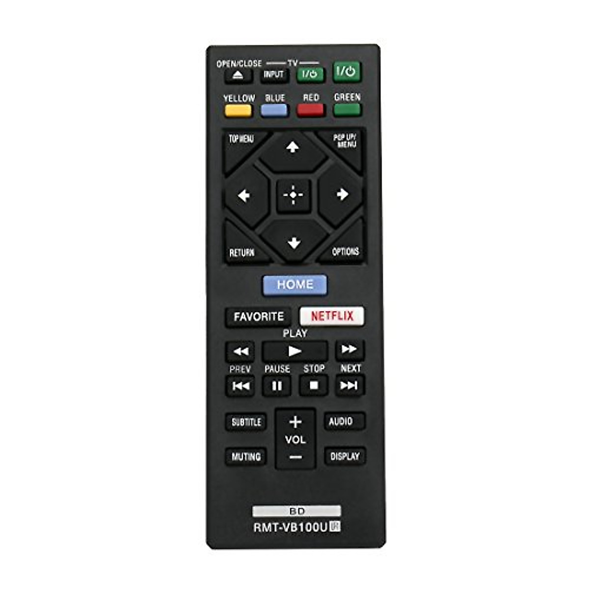 New RMT-VB100U Replaced BLU-RAY Player Remote fit for Sony Player BDP-BX150 BDP-BX350 BDP-BX550 BDP-BX650 BDP-S1500 BDP-S2500 BDP-S2900 BDP-S3500 BDP-S4500 BDP-S5500 BDP-S6500 BDP-S3700 Bdp-bx370