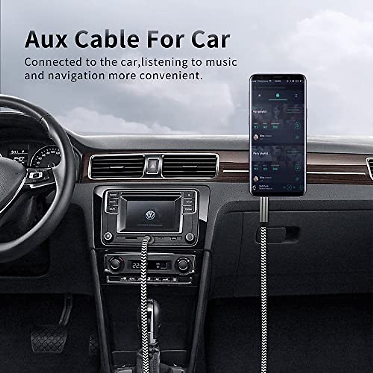 Aux Cord for iPhone, [Apple Mfi Certified] 3-in-1 iPhone Headphones Jack iPhone to car 3.5mm Aux Cord, Lightning to aux Adapter Compatible with iPhone 14/14Pro/13/13 Pro/13 Pro Max/12/12 Pro Max/11