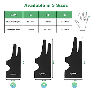 Joinliyu Digital Drawing Glove Right Hand for ipad, Paper Sketching,2 Pack Artist Glove for Drawing Tablet,Two Finger Art Glove Left Hand,Smudge Guard,Medium