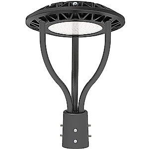 LED Post Top Light with Photocell Dusk to Dawn, 20W-30W-40W-60W Power Tunable,3CCT 3000K-4000K-5000K LED Circular Street Area Pole Light, for Courtyard Garden Street Lighting IP65 DLC&ETL Listed