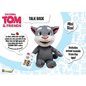 Official Talking Tom & Friends 10 Inch Tom Plush Toy with Interactive Talkback & App Sounds Features | an Original, Fun & Educational Cuddle Toy for Baby & Kids