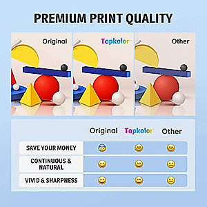 Topkolor Compatible Ink Bottle for 522 T522 Refill Ink for ET-2720 ET-2800 ET-2803 ET-2710 ET-4700 ET-4800 ET-1110 Printer, 4-Bottle