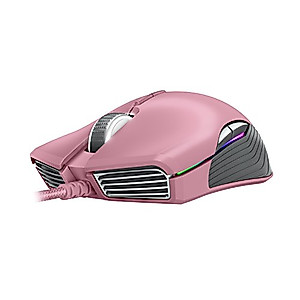 Razer Lancehead TE Ambidextrous Gaming Mouse: 16,000 DPI Optical Sensor - Chroma RGB Lighting - 8 Programmable Buttons - Mechanical Switches - Quartz Pink