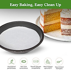 Regency Wraps Parchment Paper Circles For Round Cake Pans, Greaseproof Liners for Non-Stick Baking, 9" (Pack of 100), White