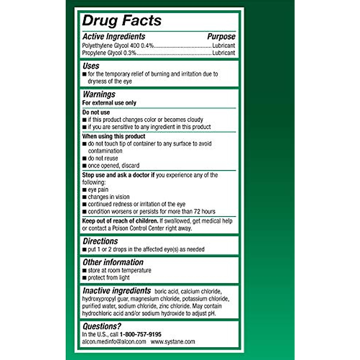 Systane Long Lasting Lubricant Eye Drops Vials Eye Drops, 30 Count (Pack of 1)