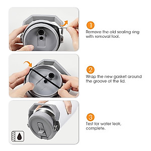 AIEVE 4 Pack Silicone Lid Seal Replacement Gasket Compatible with Stanley IceFlow Tumbler Cup 20oz & 30oz