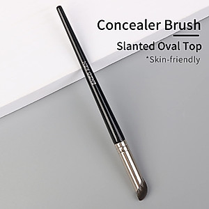 ENZO KEN Small Nose Contour Brush, Angled Concealer Brush Under Eye, Concealer Brush, Angle Concealer Brush, Small Concealer Brushes, Contour Nose Brush, Concealer Angled Brush - Black, 8M01