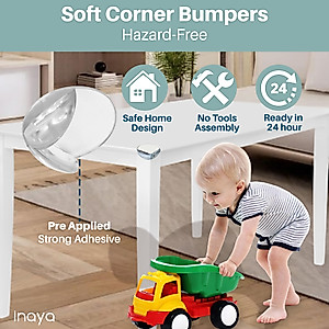 Inaya Complete Baby Proofing Kit - Child Safety Hidden Locks for Cabinets & Drawers, Adjustable Safety Latches, Corner Guards and Outlet Covers - Baby Proof Pack to Keep Your Child Safe at Home