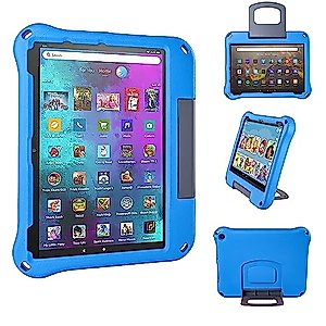 2023 New 10in Tablet Case for Kids(2021/2023 Release 11/13th Generation),OQDDQO ipad Light Weight Anti Slip Shockproof Kids Friendly Case for 10 inch Table (Blue)