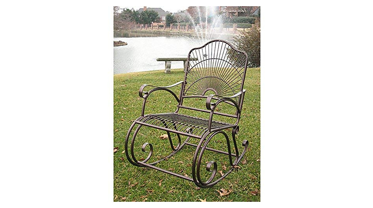 Buy International Caravan Iron Bronze Patio Rocking Chair