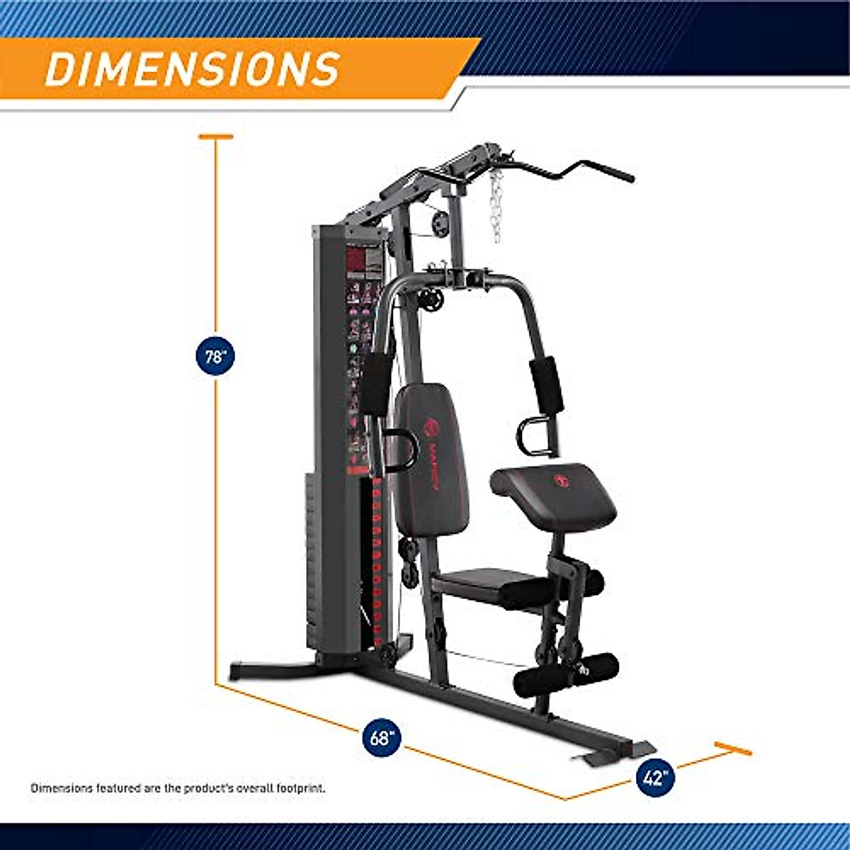Marcy 150-lb Multifunctional Home Gym Station for Total Body Training MWM-990