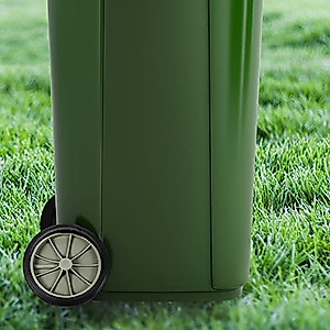 Happyyami Garbage Container Wheels 2Pcs Trash Can Garbage Can Rubber Replacement Wheel Can Pulley Outdoor Trash Can Wheels Tools Accessories Waste Container Wheels