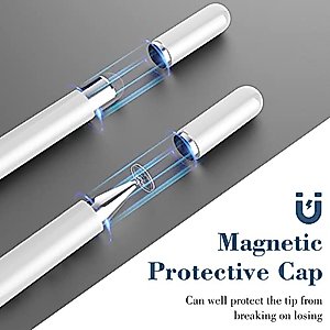 MEKO 2 in 1 Universal Disc Stylus Pens for Apple iPhone/Android/Microsoft/Surface and Other Touch Screens with 6 Replacement Tips - 3 Pack