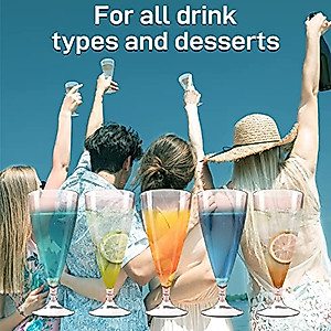 Zonbaizey 5pcs Pink Plastic Champagne Flutes - 6oz Plastic Champagne Glasses with Storage Bottle - Reusable & BPA free Stemless Champagne Flutes Plastic - Ideal for Parties, Weddings, Birthdays