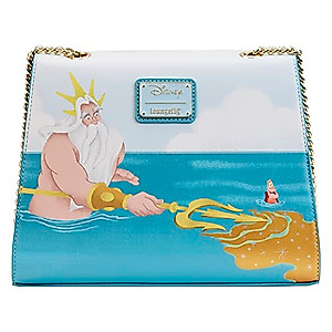Loungefly Disney Crossbody Bag Little Mermaid Tritons Official Blue One Size