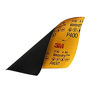 3M Wetordry Sandpaper, 32038, 400 Grit, 9 in x 11 in, 5 Sheets Per Pack