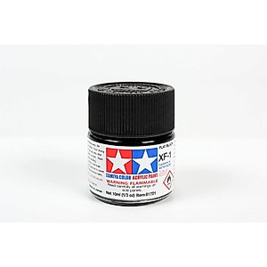 TAMIYA Acrylic Mini XF1 Flat Black TAM81701 Plastics Paint Acrylic