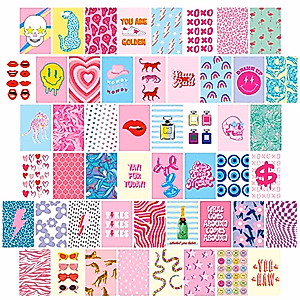 Cloncep Design Preppy Room Decor Collage Kit, 50 PCS, 4x6 Inch, Preppy Decor for Wall, Preppy Wall Collage, Preppy Pictures for Wall, Aesthetic Wall Art