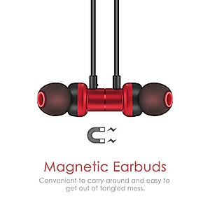 PALOVUE Lightning Headphones Magnetic in-Ear Earphones MFi Certified Earbuds with Mic Controller Compatible iPhone 14 13 12 11 Pro Max iPhone X XS Max XR iPhone 8 P iPhone 7 P EarflowPlus Metallic Red