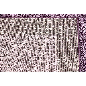 Unique Loom Del Mar Collection Area Rug-Transitional Inspired with Modern Contemporary Design, 3' 3 x 5' 3 Rectangular, Violet/Ivory