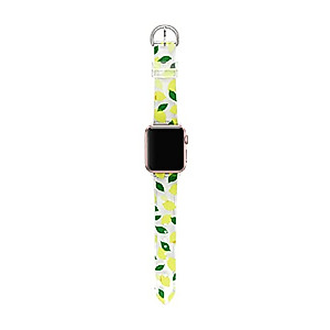 Kate Spade New York women's clear and yellow polyurethane band for apple watch®, 38/40/41/42/44/45/49mm (Model: KSS0172E)