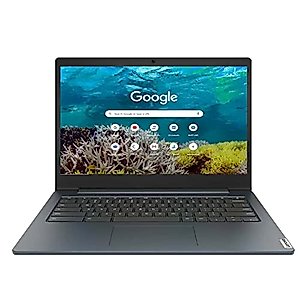 Lenovo Chromebook Ideapad 3 Business Laptop in Abyss Blue Intel Celeron up to 2.8GHz 4GB DDD4 RAM 64GB eMMC 14in HD LCD Web Cam Chrome OS Gigabit WiFi (Renewed)