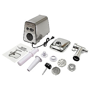 Meat Grinder,Electric Meat Grinder,2800W Max Stainless Steel Meat Grinder Electric,Heavy Duty Meat Mincer Machine,Meat Sausage Kit for Home Kitchen,Silver
