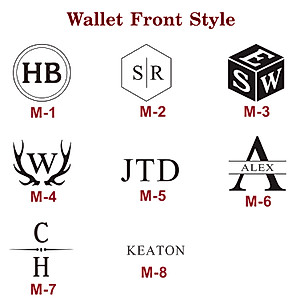 awofer Engraved Wallets for Men Husband Dad Son Grandpa,Personalized Leather Long Wallet Gifts,Custom Gifts for Him