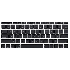 MMOBIEL US Keyboard Key Caps Full Set Replacement Compatible with MacBook Pro Retina 13" 15" A1989 A1990 A1932 (Black)