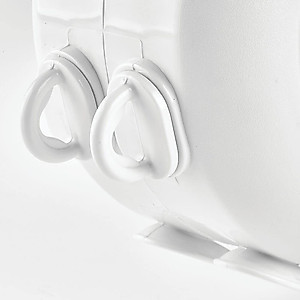 mDesign Portable Adjustable Indoor/Outdoor Retractable Clotheslines - 42ft Double Lines - Durable Hanging Plastic Reel to Air Dry Wet Clothes in Bathroom, Laundry, Patio, Balcony - 2 Pack - White