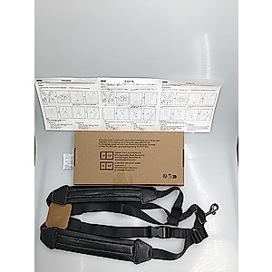 Rayzm Saxophone Strap, Universal Double Shoulder Leather Strap for Sax, Adjustable Padded Harness Strap for Alto Tenor Soprano Baritone Saxophone (Large Size)