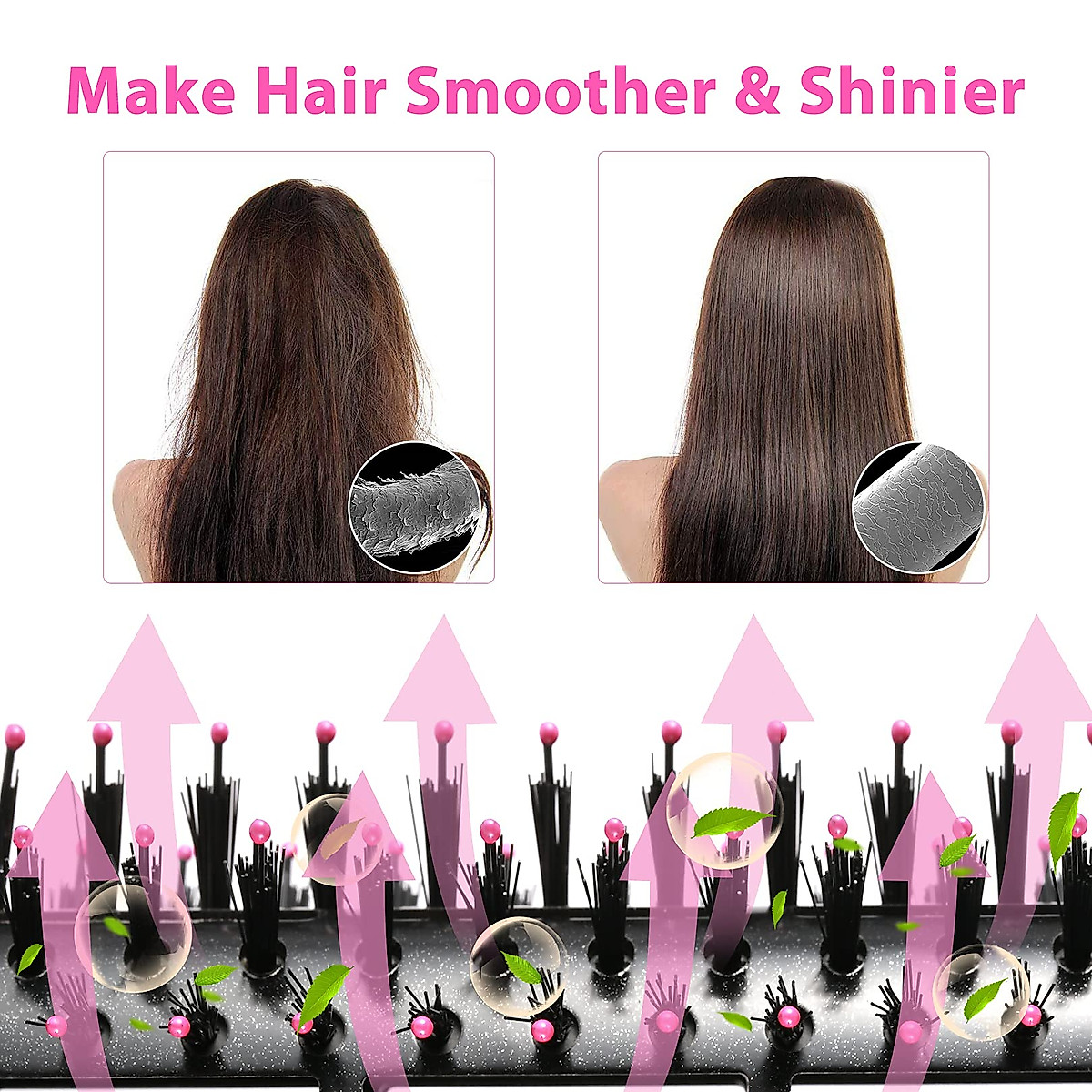 Himimi One-Step Hair Dryer and Hot Air Brush, Professional 4 in 1 Styler Volumizer, Negative Ion Anti-Frizz Blowout for Drying, Straightening, Curling, Salon