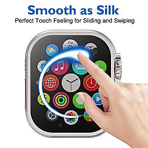 Mothca 2 Pack Tempered Glass Matte Screen Protector for Apple Watch Ultra 2 (49mm)/ Apple Watch Ultra (49mm) [Quick Fit Case] Auto-alignment HD Clear Touch Sensitive Anti-Scratch 9H Matte Glass Film