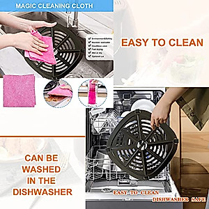 Air Fryer Grill Crisper Plate Tray for Dash 2.6QT Air Fryers, Upgraded Air Fryer Grill Pan Insert, Air Fryer Grate, Air Fryer Rack Grid for Dash 2.6 Quart Air fryer, Nonstick, Dishwasher Safe