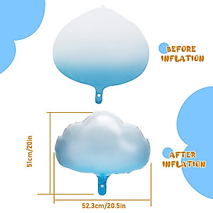 8 Pieces Rainbow Foil Balloons Tassel Clouds Balloon Smiling Cloud Party Balloons Rainbow Bridge Balloons for Baby Shower Themed Party Birthday Decorations Party Supplies