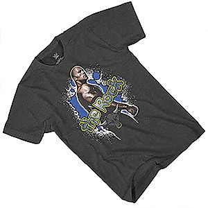 WWE Mens The Rock Shirt - The Brahma Bull Superstar Tee - Dwayne Johnson World Wrestling Champion T-Shirt (Charcoal Heather, X-Large)