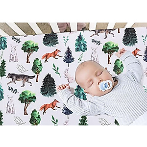 Jola's House 3 Piece Baby Crib Bedding Set Woodland Soft Bean Dot Neutral Unisex Nursery Bedding Set for Boys or Fitted Girls Crib Sheet Blanket and Crib Skirt