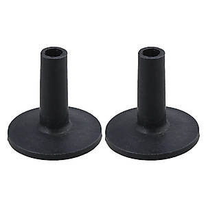 Yibuy Black Drum Set Replacement Parts 15mm Thick Felt Washers & Plastic Long Flanged Cymbal Sleeves Pack of 10